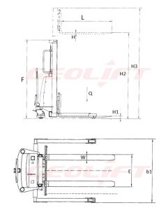 Semi Electric Straddle Leg Stacker 1000kg - SPW1030 Supplier Malaysia ...